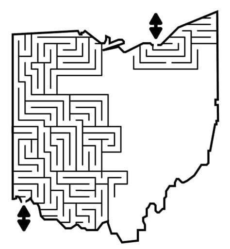 Printable State Maze Printablelib