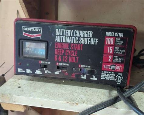 Century Battery Charger With Automatic Shutoff Engine Start Deep