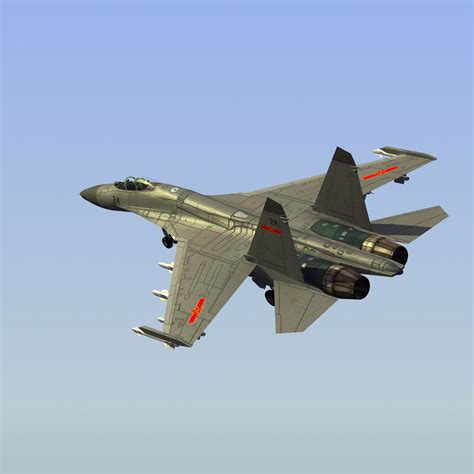 J11a Shenyang Flankerb 3d Model 159 Max 3dm 3ds Flt Obj Wrl X