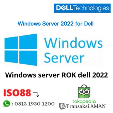 Jual Dell Windows Server 2022 Standard ROK 16CORE Jakarta Barat ISO88 Tokopedia