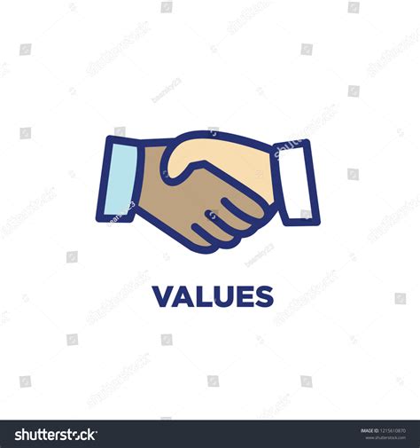 Core Values Outline Line Icon Conveying Stock Vector Royalty Free Shutterstock