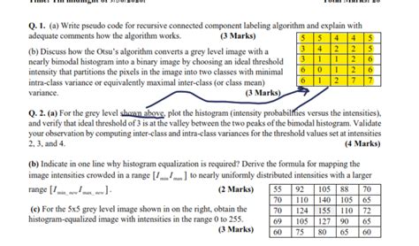 Q 1 A Write Pseudo Code For Recursive Connected