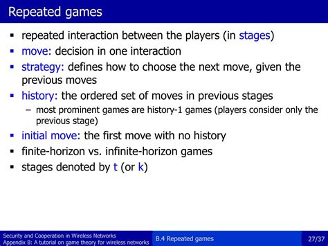 Ppt Appendix B A Tutorial On Game Theory For Wireless Networks