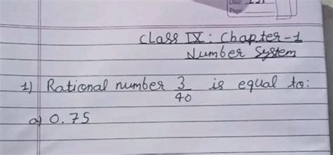 CLass IX Chapter 1 Number System 1 Rational StudyX