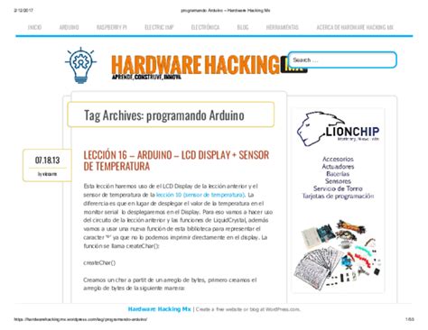 Pdf Tag Archives Programando Arduino LecciÓn 16 Arduino Lcd