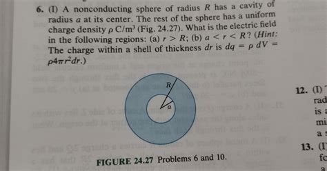 Solved A Nonconducting Sphere Of Radius R Has A Chegg
