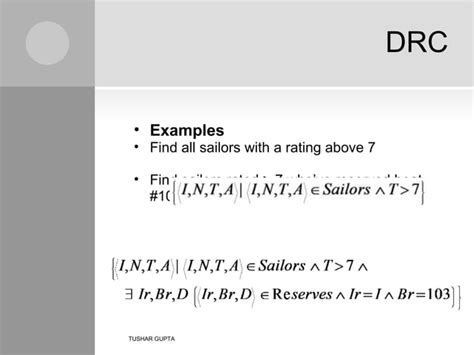 Presentation On Dbmsrelational Calculus Ppt Databases Computer