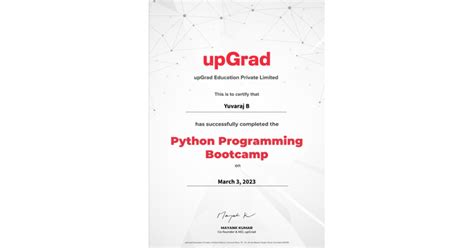 Yuvaraj G Bhinge On Linkedin Programming In Python Bootcamp Deferred