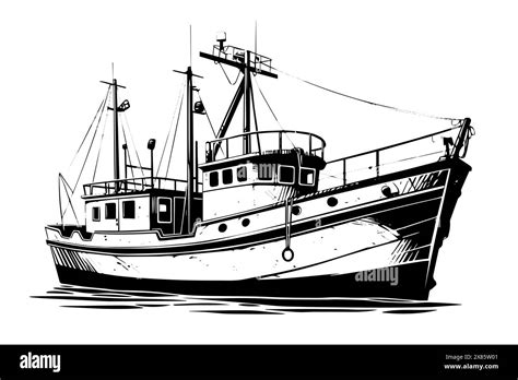 Hand Drawn Cruise Ship