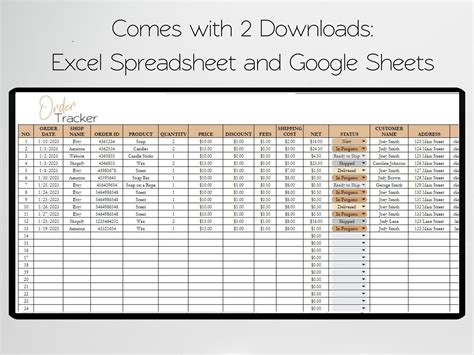 Order Tracker Excel Order Tracker Google Sheets Order Tracker Spreadsheet Business Order