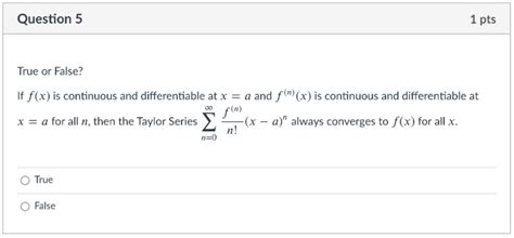 Solved Question Pts Suppose F X Is A Function For Which Chegg Com