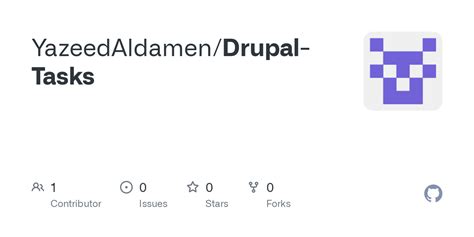 Github Yazeedaldamendrupal Tasks