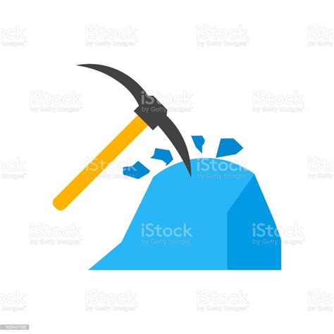 Mining Icon Vector Sign And Symbol Isolated On White Background Mining