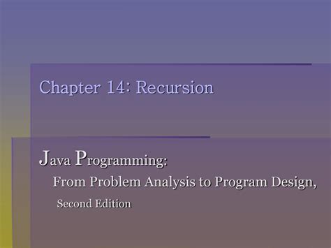 Ppt Chapter 14 Recursion Powerpoint Presentation Free Download Id
