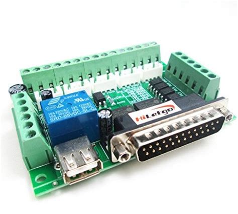 Hiletgo Mach3 Engraving Machine Cnc 5 Axis Stepper Motor Driver Interface Board With Optocoupler