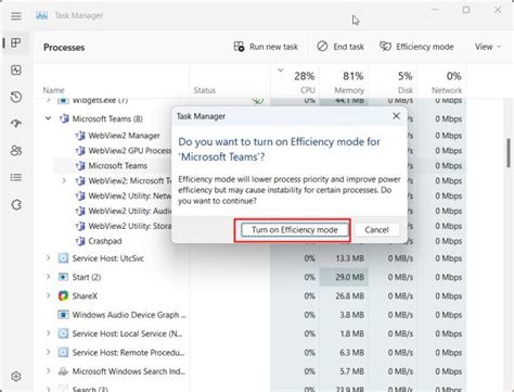 what is efficiency mode in windows 11 task manager and how to use it