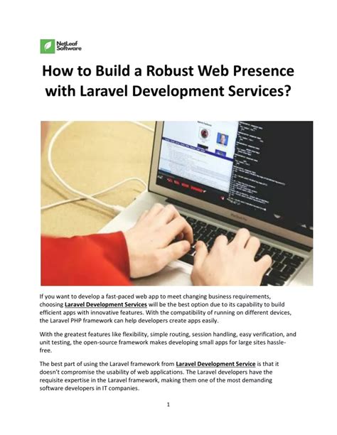 ppt how to build a robust web presence with laravel development services powerpoint