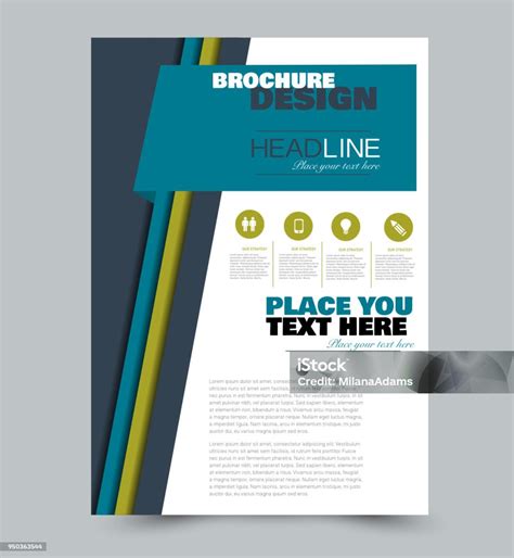 추상 전단지 디자인 배경입니다 브로셔 템플릿입니다 잡지 표지 사업 이랑 교육 프레 젠 테이 션 보고서에 사용할 수 있습니다 녹색 및 파랑 색입니다 가리기에 대한 스톡 벡터