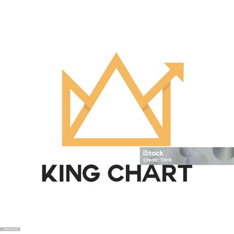 통계 화살표 차트 다이어그램이 있는 킹 차트 마케팅 금융 이익 엠블럼 기호 디자인 템플릿 플랫 스타일 벡터 0명에 대한 스톡 벡터 아트 및 기타 이미지 Istock