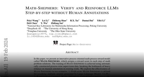 Paper Page Math Shepherd Verify And Reinforce Llms Step By Step Without Human Annotations