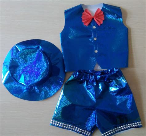 手工儿童环保服装 儿童环保服装制作 儿童环保创意服装 大山谷图库