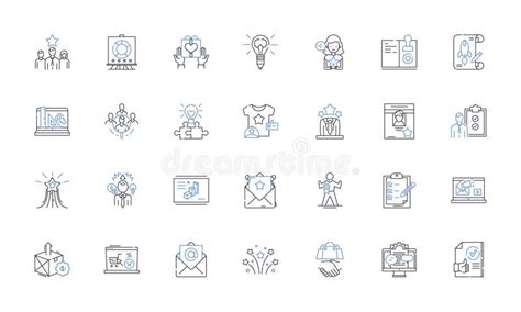 Market Research Line Icons Collection Surveys Analysis Statistics Trends Data Insights