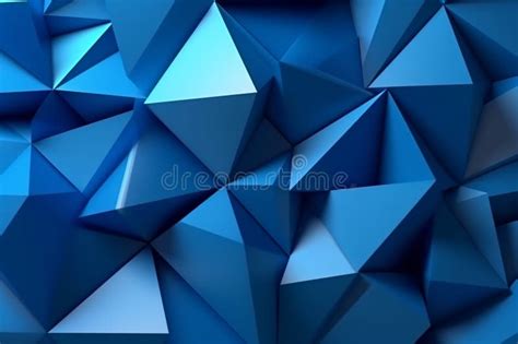 background adorned with an array of blue triangular shapes in a 3d