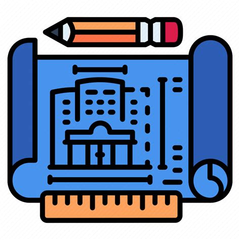 Building Blueprint Architecture Construction Sketch Drawing Plan Icon Download On Iconfinder