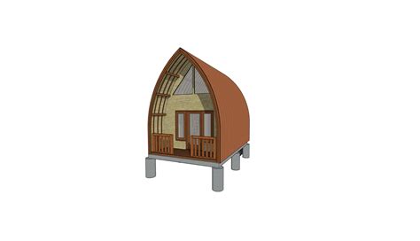 3d модель Мезонинный дом Rumah Lumbung Lumbung Turbosquid 2511389
