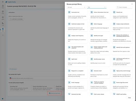 Get Started With Prompt Library Microsoft Learn
