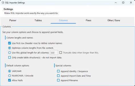 Documentation Sql Importer