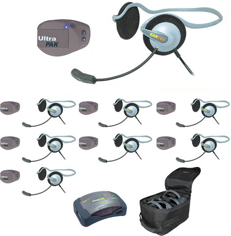 Eartec Upmon8 Ultrapak Hub 8 Personfull Duplex Wireless Intercom System 1 Hub 8 Ultrapaks 8