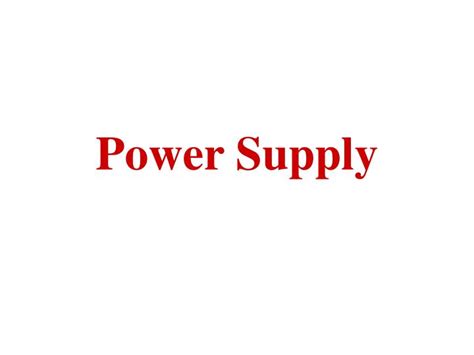 PPT Power Supply PowerPoint Presentation Free Download ID