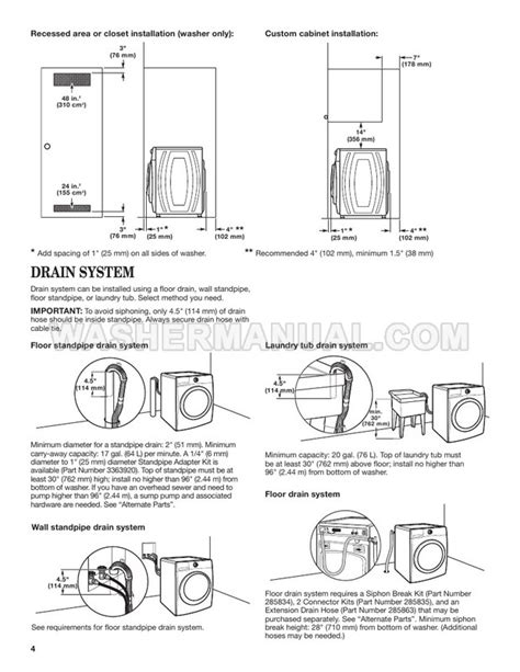 Whirlpool Wfw72hedw Front Load Washing Machine Installation Instructions