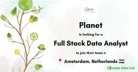 Planet Is Looking For A Full Stack Data Analyst 📍 Amsterdam Planet Is Looking For A Full Stack Data Analyst 📍 Amsterdam