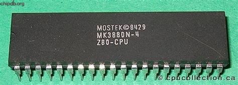 Mostek Z80 Mostek MK3880N 4 Chipdb Org