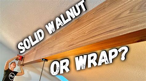 Diy Solid Walnut Beam Wrap Youtube