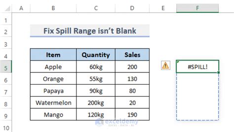 How To Correct A Spill Spill Error In Excel 7 Easy Fixes Exceldemy