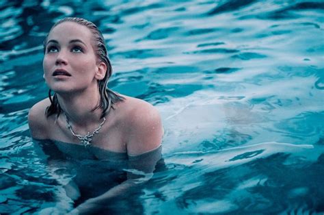 Elle Exclusive Watch Jennifer Lawrence Drown Her Dior Dress In A Swimming Pool Jennifer