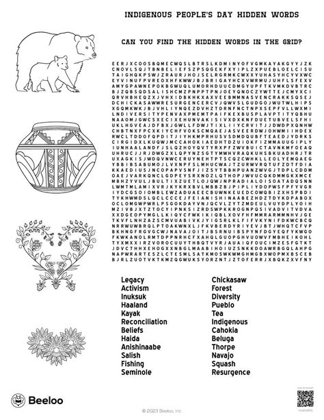 Indigenous Peoples Day Themed Word Searches • Beeloo Printable Crafts