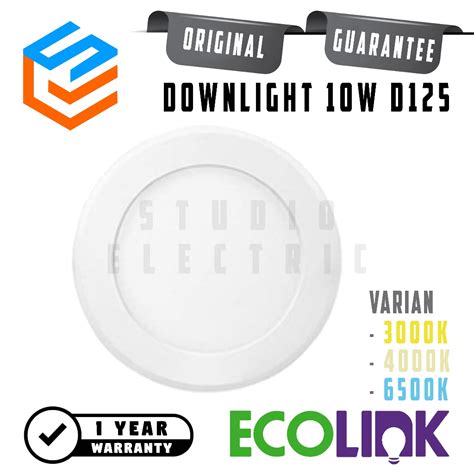 Jual Lampu Ecolink Led Downlight Edl190b 10 Watt Bulat 10w 10 Watt