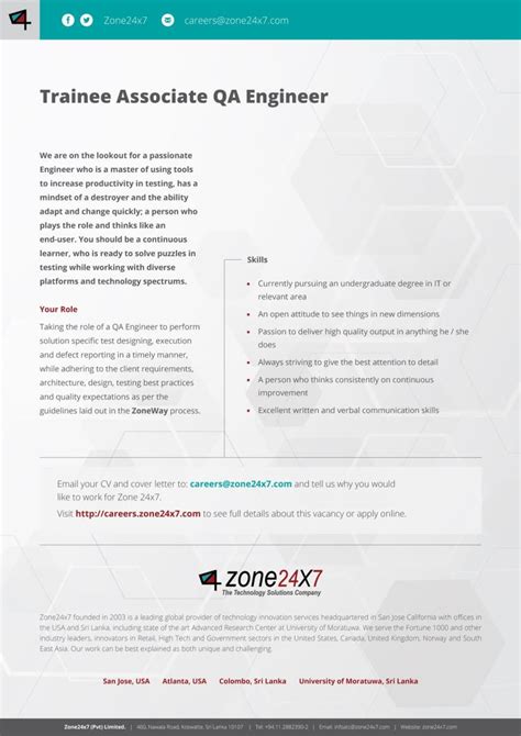 zone24x7 on linkedin trainee associate qa engineer