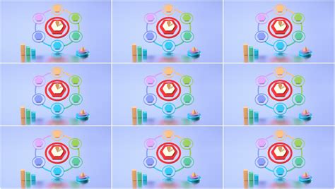 3d Mesh Hexagon Classification Chart Cartoon Element Cartoon Scene 2d