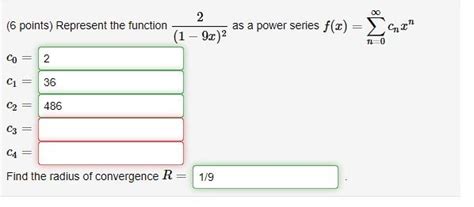 Solved 6 Points Represent The Function 19x 22 As A Power Chegg Com