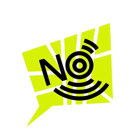 No Word Bold Hand Lettering On Yellow Speech Bubble Background Vector