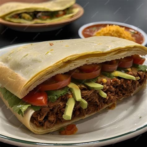 Premium Photo Hearty Mexican Torta Sandwich Feast