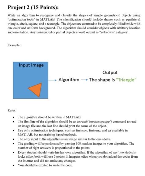 Project 2 15 Points Write An Algorithm To