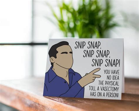Snip Snap Vasectomy Card Michael Scott The Office Funny Etsy Artofit