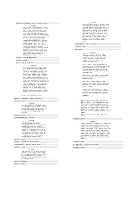 Script For Radio Show Docx