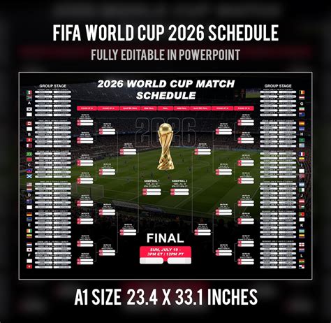 2026 Fifa World Cup Wall Chart Digital Download Fifa World Cup 2026